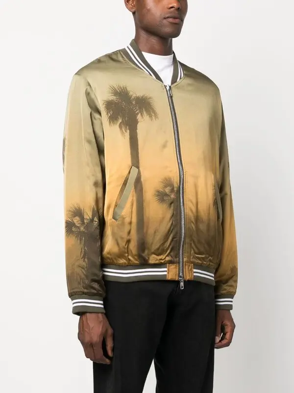 BLUE SKY INN Palm Tree-print Bomber Jacket