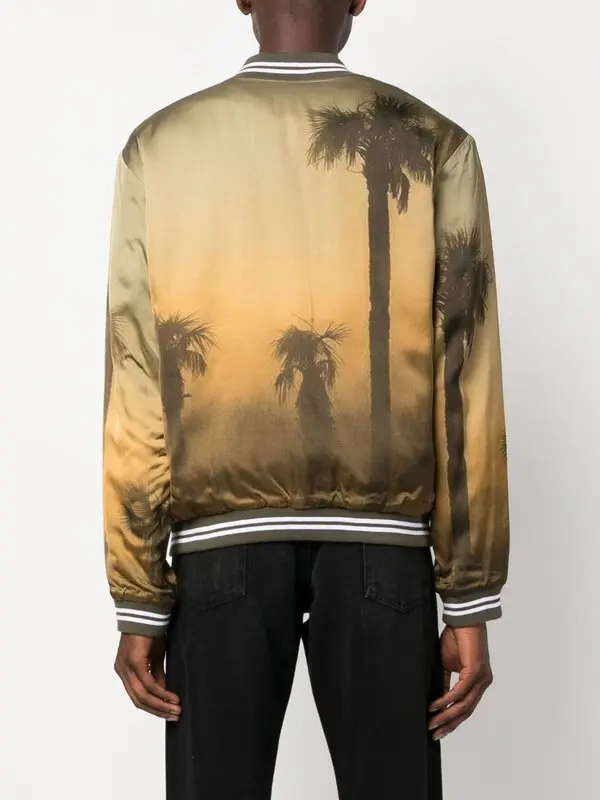 BLUE SKY INN Palm Tree-print Bomber Jacket