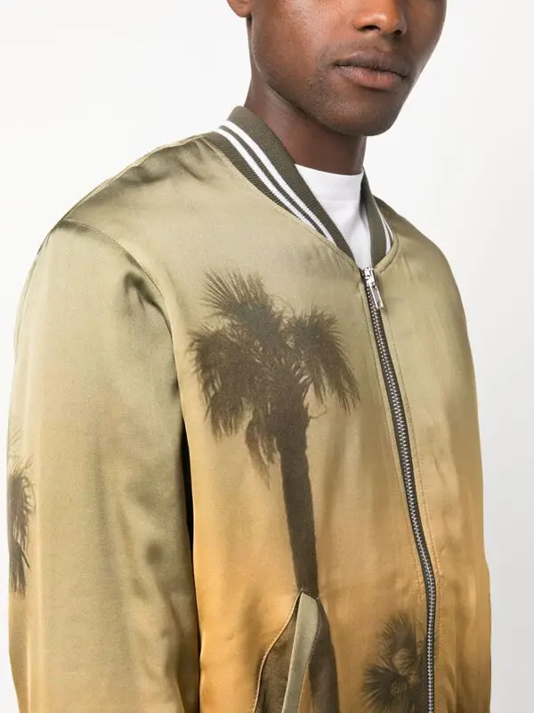 BLUE SKY INN Palm Tree-print Bomber Jacket