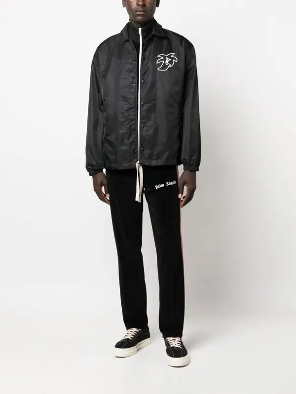 Palm Angels Logo-patch Lightweight Jacket - Black