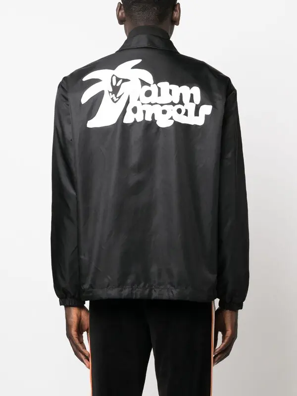 Palm Angels Logo-patch Lightweight Jacket - Black