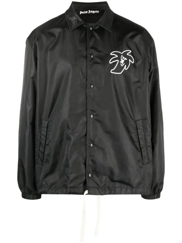 Palm Angels Logo-patch Lightweight Jacket - Black