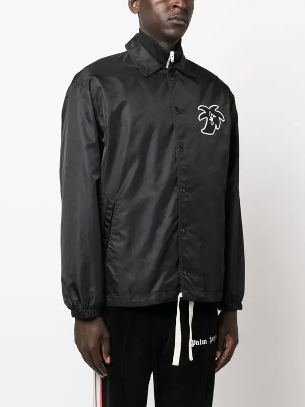 Palm Angels Logo-patch Lightweight Jacket - Black