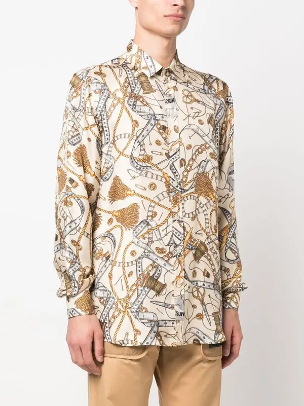 Moschino Graphic-print Silk Shirt