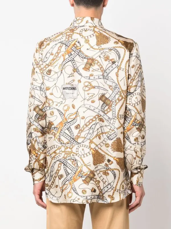 Moschino Graphic-print Silk Shirt