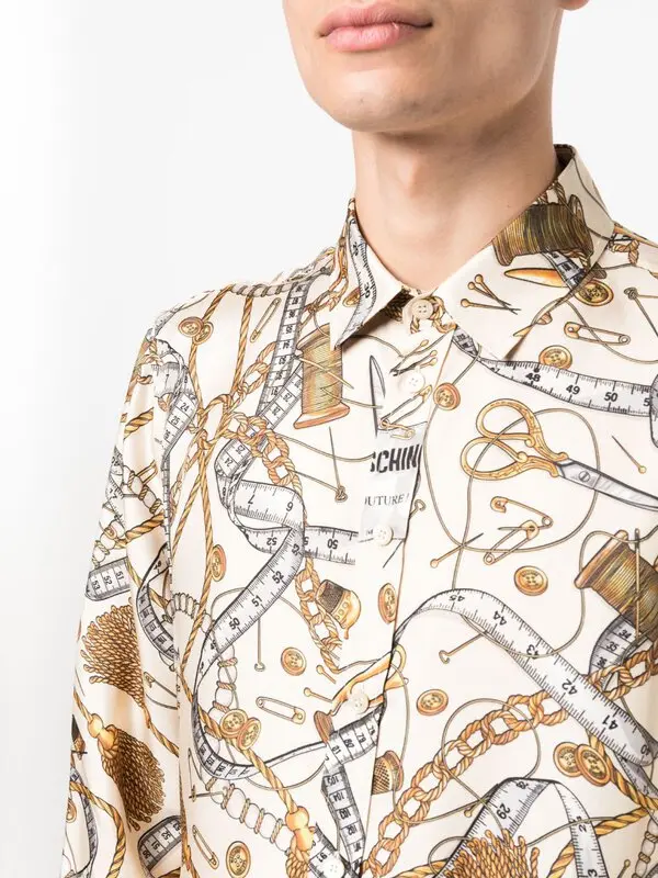 Moschino Graphic-print Silk Shirt