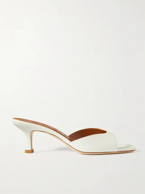 Staud Brigitte Leather Mules - White