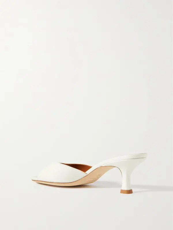 Staud Brigitte Leather Mules - White