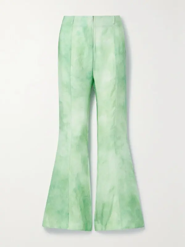 Acne Studios Flared Tie-dyed Twill Trousers