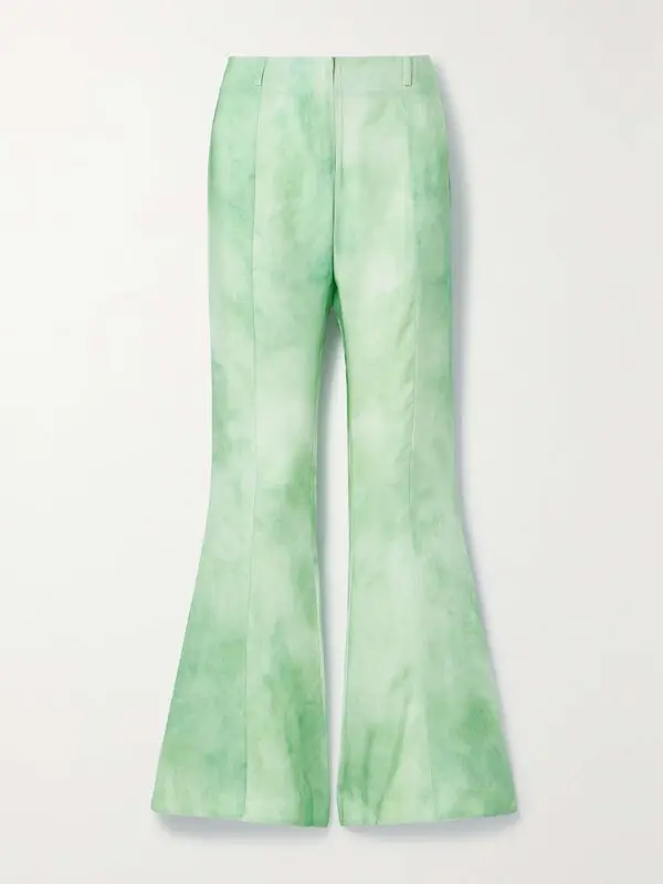 Acne Studios Flared Tie-dyed Twill Trousers