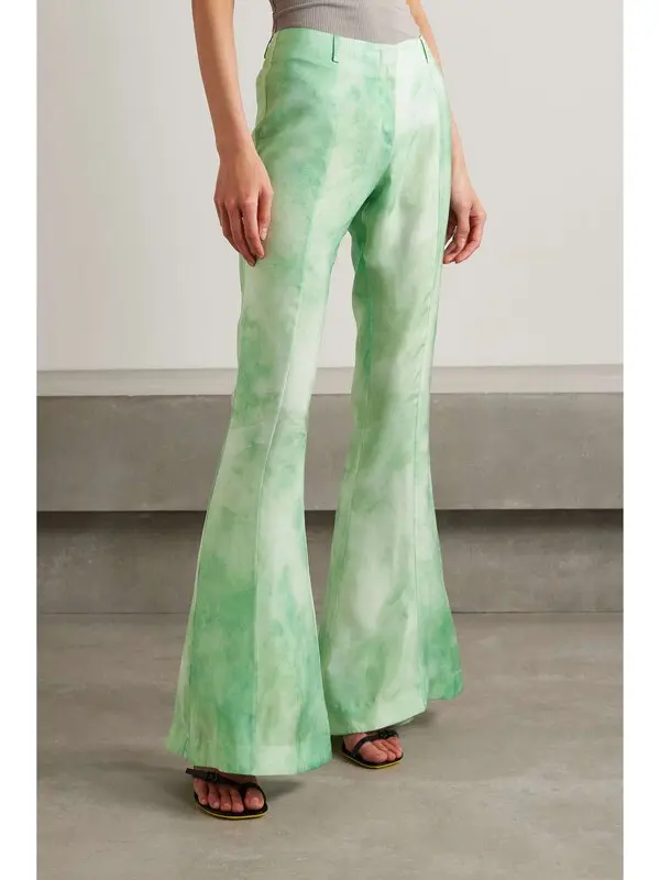 Acne Studios Flared Tie-dyed Twill Trousers