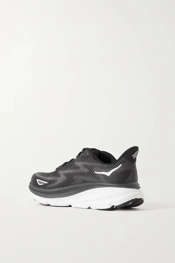 HOKA® Clifton 9 Mesh Sneakers - Black