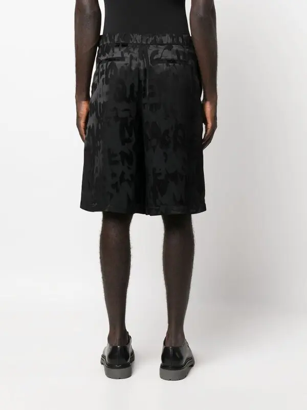 Alexander McQueen Graffiti Logo Jacquard Shorts