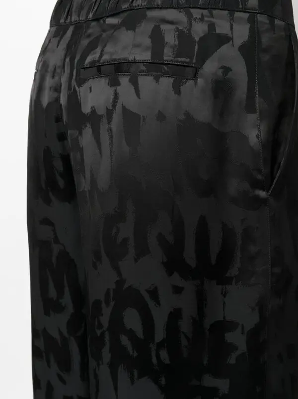 Alexander McQueen Graffiti Logo Jacquard Shorts