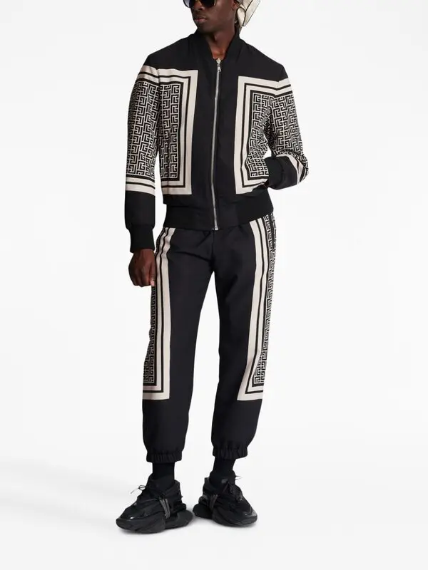 Balmain Monogram-scarf Drawstring Track Pants