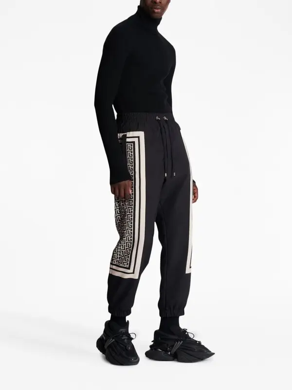 Balmain Monogram-scarf Drawstring Track Pants