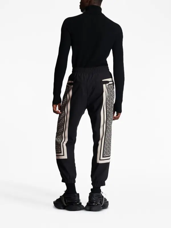 Balmain Monogram-scarf Drawstring Track Pants