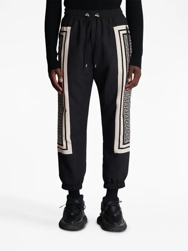Balmain Monogram-scarf Drawstring Track Pants