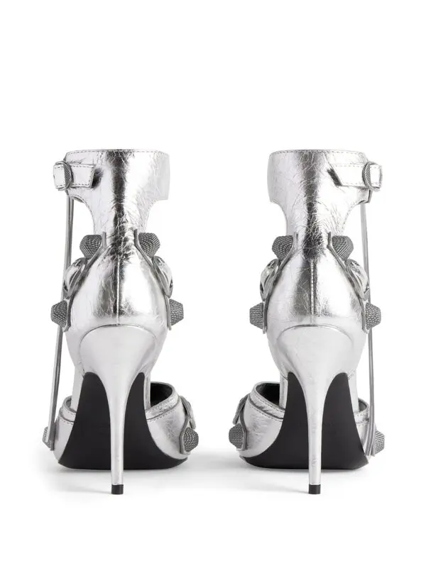 Balenciaga Cagole 110mm Sandals - Silver