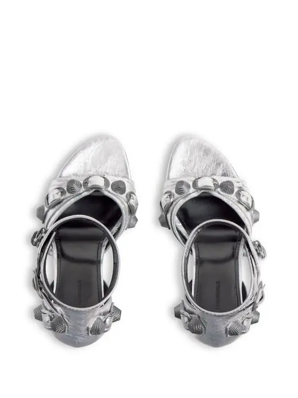 Balenciaga Cagole 110mm Sandals - Silver