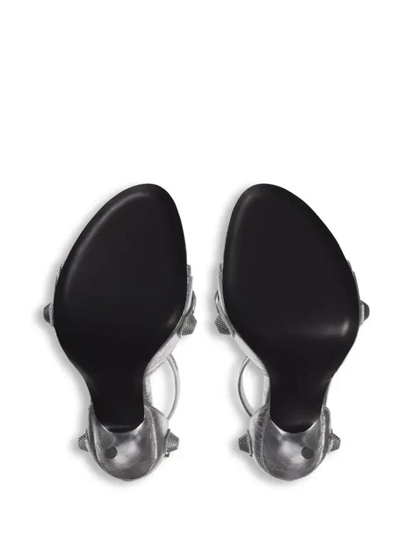 Balenciaga Cagole 110mm Sandals - Silver