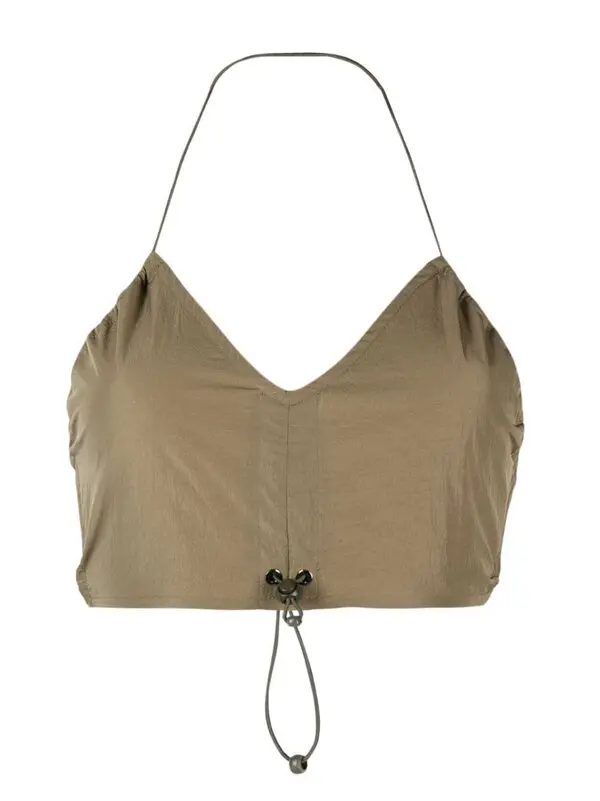 MISBHV Drawstring Strap Bra Top - Green