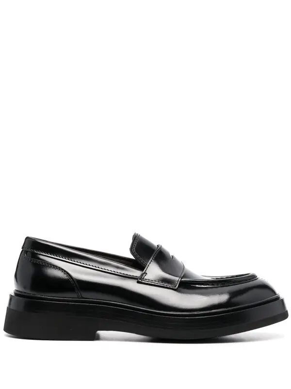 Santoni Patent-finish Leather Loafers