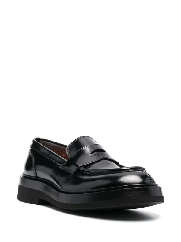 Santoni Patent-finish Leather Loafers