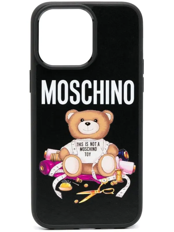 Moschino Teddy-Motif Iphone 14 Pro Max/Plus Case In Black - 25