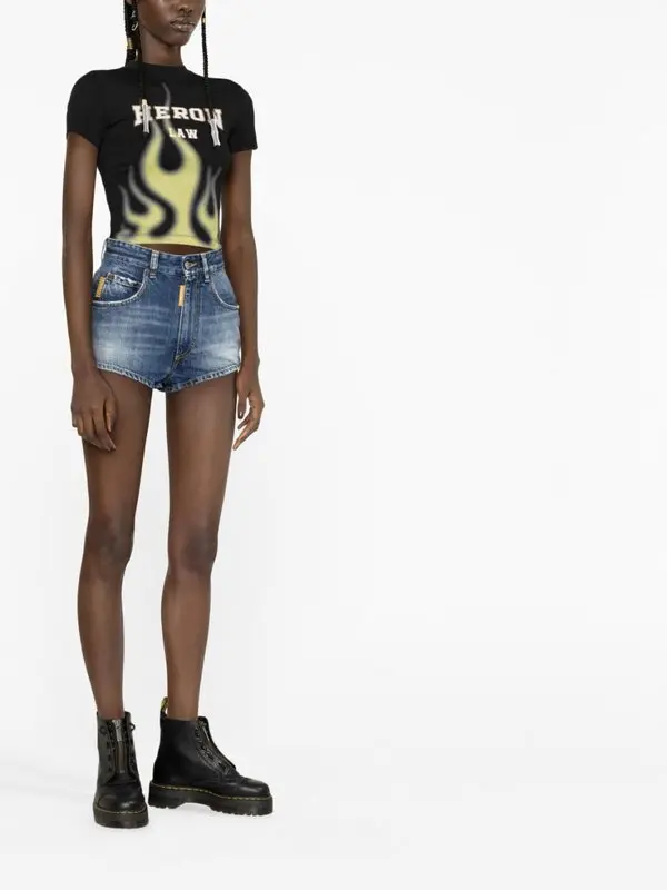 Dsquared2 Logo-patch Denim Shorts