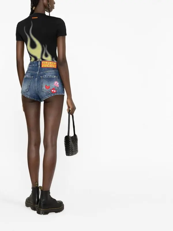 Dsquared2 Logo-patch Denim Shorts