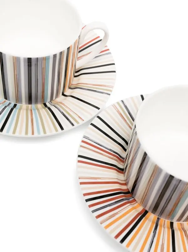 Missoni Jenkins Set Of 6 Teacups & Saucers - White
