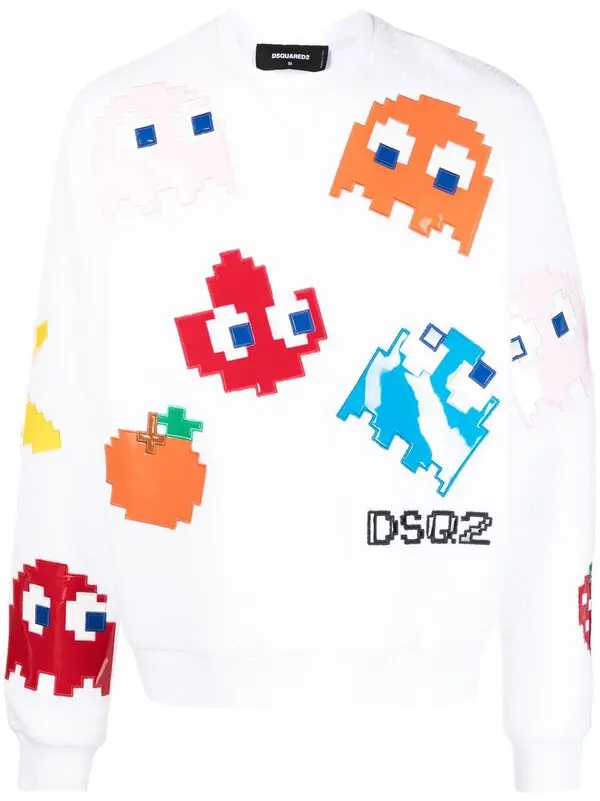 Dsquared2 Cartoon-print Cotton Sweartshirt - White