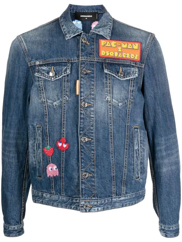 Dsquared2 Logo-patch Long-sleeve Denim Jacket