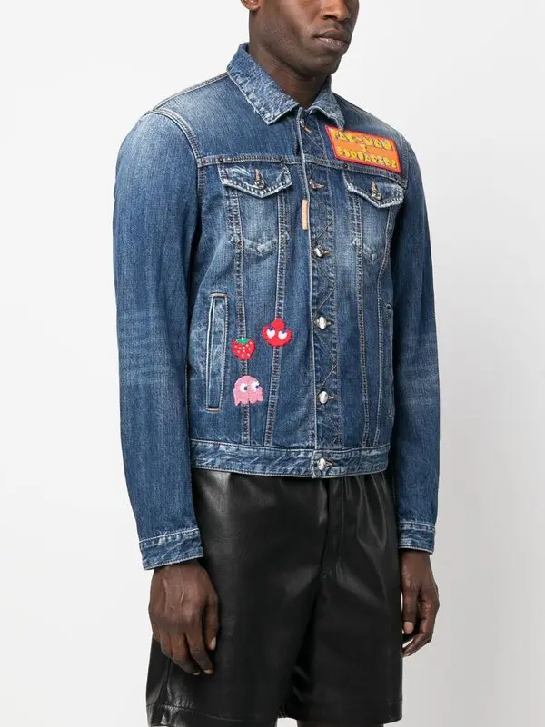 Dsquared2 Logo-patch Long-sleeve Denim Jacket