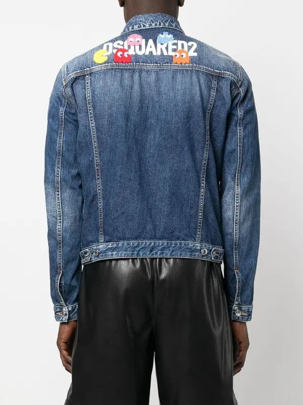 Dsquared2 Logo-patch Long-sleeve Denim Jacket