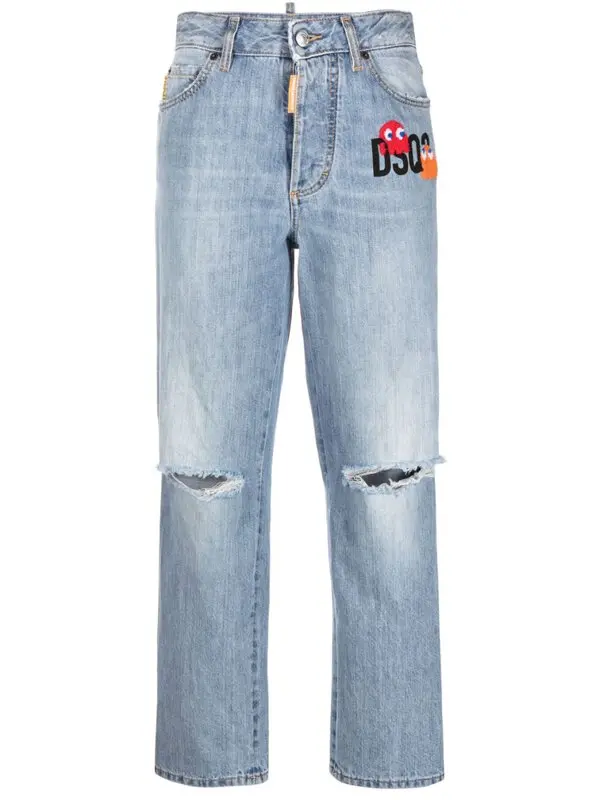 Dsquared2 Distressed Cropped Jeans