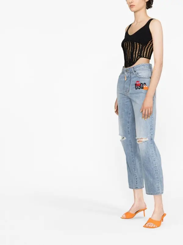 Dsquared2 Distressed Cropped Jeans
