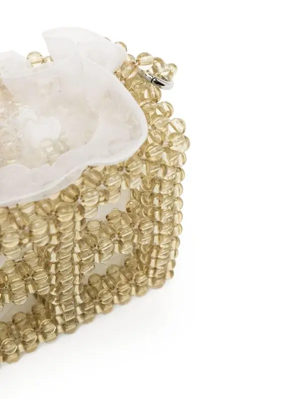 0711 TBILISI Tekla Beaded Bucket Bag - Yellow