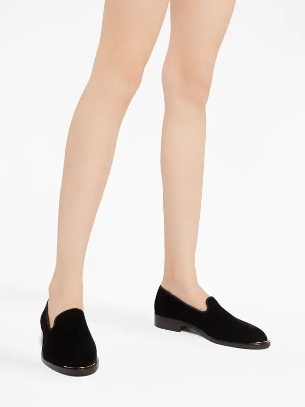 GIUSEPPE ZANOTTI Lydia Velvet Loafers