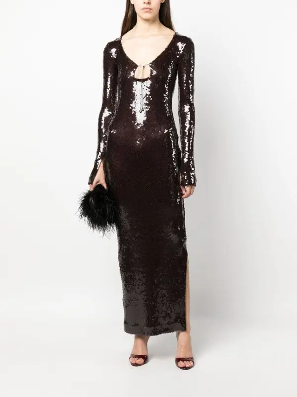 16Arlington Solaria Sequin-embellished Maxi Dress