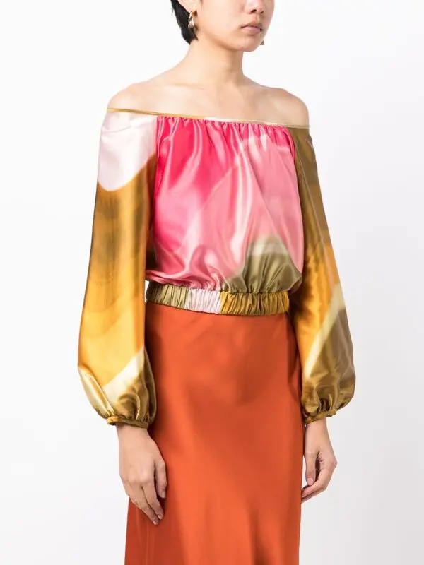 Silvia Tcherassi Dariella Off-shoulder Blouse - Pink