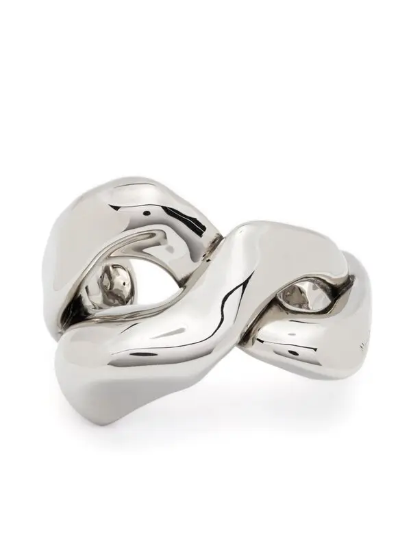 Alexander McQueen Twisted Cuff Bracelet - Silver