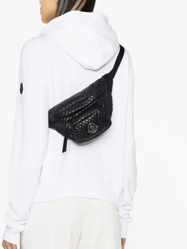Moncler Quilted Belt Bag - Black | Editorialist
