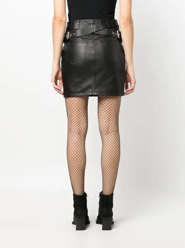 Moschino High-waisted Leather Pencil Skirt