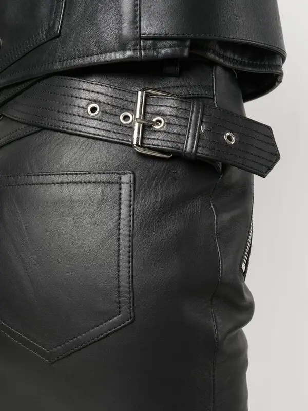 Moschino High-waisted Leather Pencil Skirt