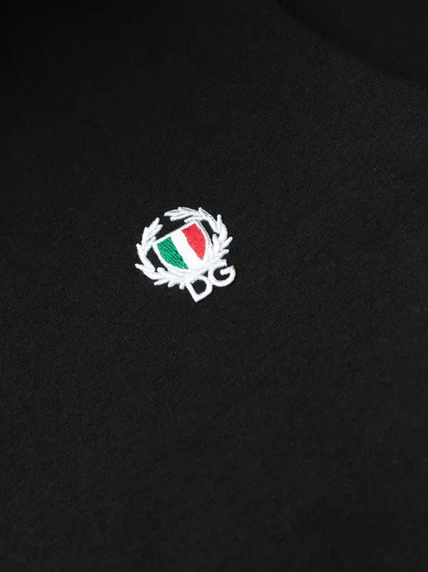 Dolce & Gabbana Logo-embroidered T-shirt - Black