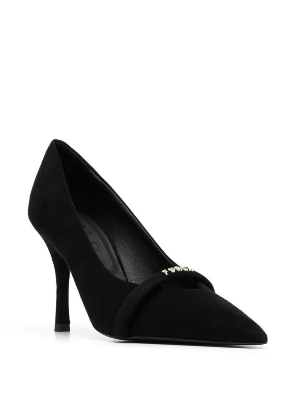 Furla 80mm Logo-plaque Leather Pumps