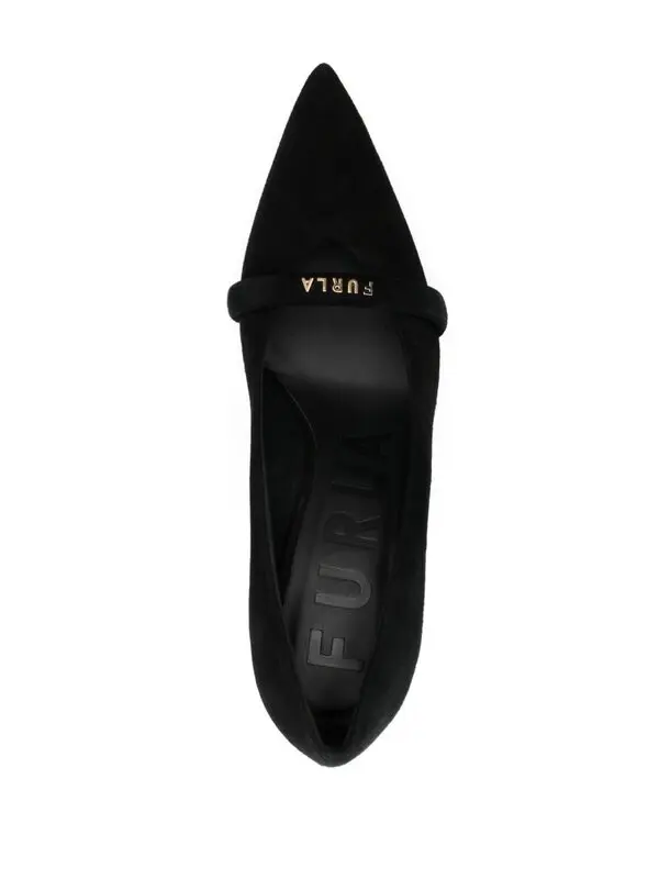 Furla 80mm Logo-plaque Leather Pumps