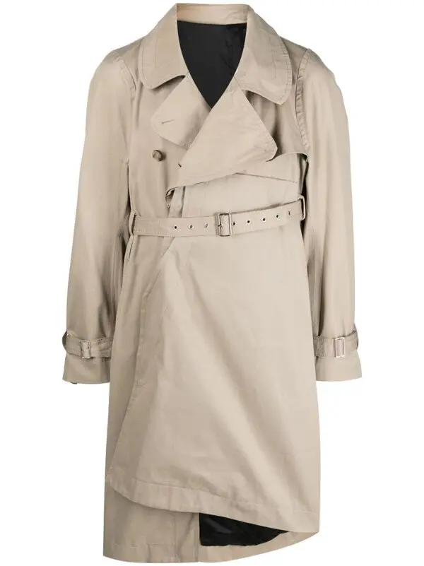 Marina Yee Belted-Waist Long Trench Coat In Neutrals - 50% Off